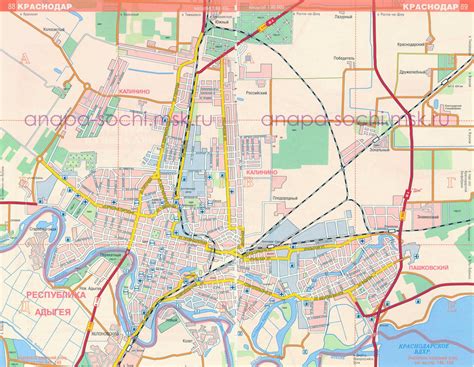 Карта Краснодара. Карта улиц Краснодара подробная. Карта улиц города ...