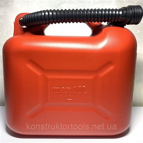 Канистра для топлива, бензина, дизеля, пластиковая с лейкой 10л, HICO ...