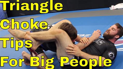 Tips To Finish Triangle Chokes Better If You're a Big Person in BJJ - YouTube