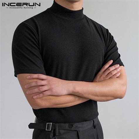 Купить INCERUN простой стиль мужские модные летние базовые топы с ...