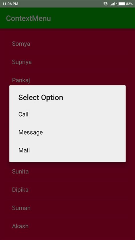 Android Tutorials: Context Menu Example in android studio | How to apply context menu in android ...
