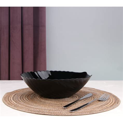 Салатник Arya Home shell из опалового стекла, черный 8680943224200 ...