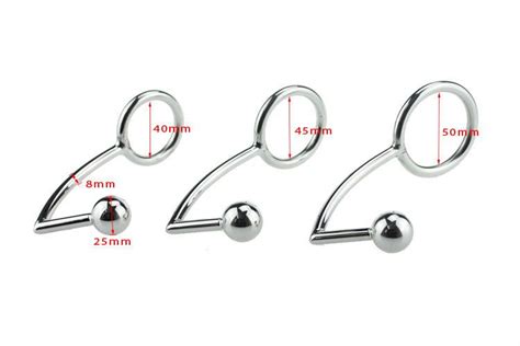 Stainless Steel Metal Anal Hook With Penis Ring For Male, Womens SM ...