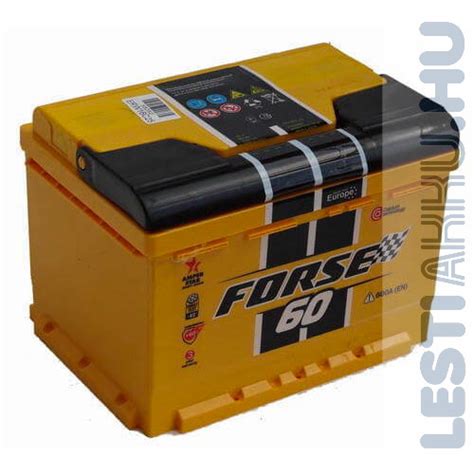 FORSE Autó Akkumulátor 12V 60Ah 600A Jobb+