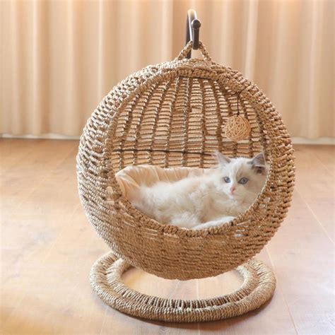ᐉ Домик-кокон для котов подвесной 60x46x46 см Бежевый (ST0099) • Купить ...