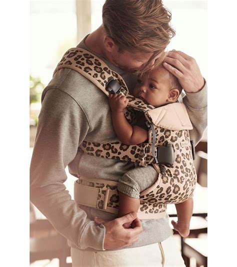 BabyBjorn Baby Carrier One, Cotton - Beige Leopard