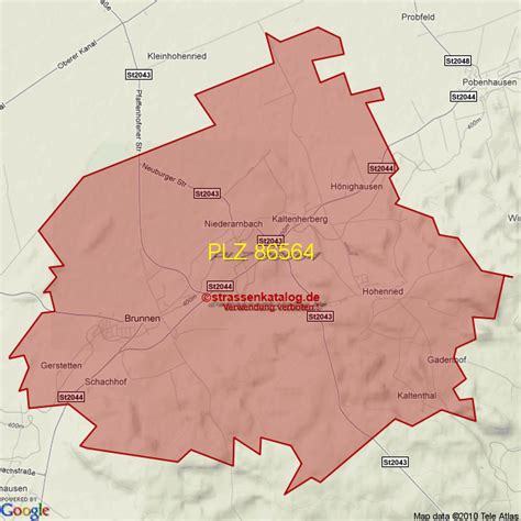Postleitzahlgebiet 86564 - PLZ