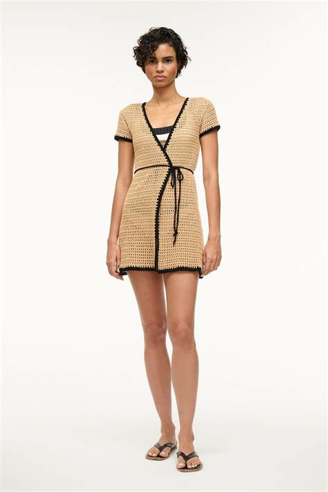 STAUD SPRITZ COVERUP DRESS NATURAL