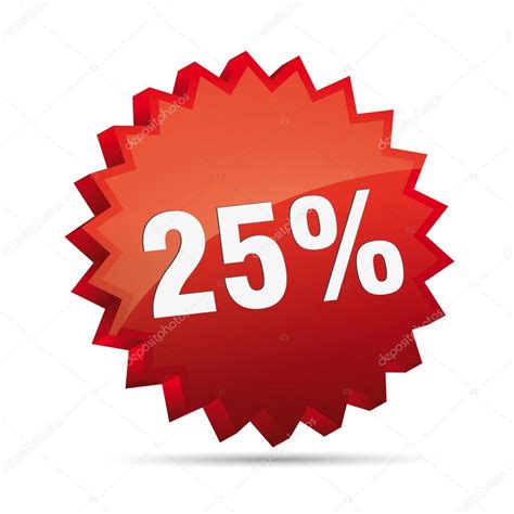 Скидка 25% 3D Скидка реклама действие кнопки значок бестселлер магазин ...