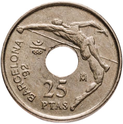 Монета Испания 25 песет (pesetas, ptas) 1991 "XXV летние Олимпийские ...