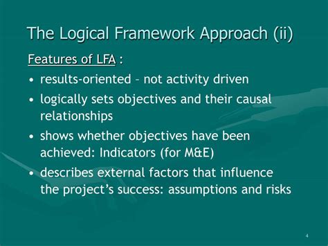 PPT - Results-Based Management: Logical Framework Approach PowerPoint Presentation - ID:419598