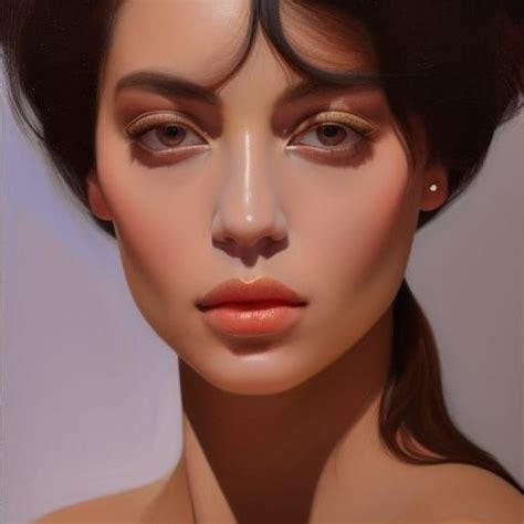 A contemporary portrait of a stunning, alluring woman with captivating ...