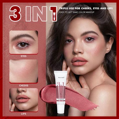 Ibcccndc สามในหนึ่งลิปโคลนอเนกประสงค์อายแชโดว์บลัชลิปเงากำมะหยี่เคลือบ ...