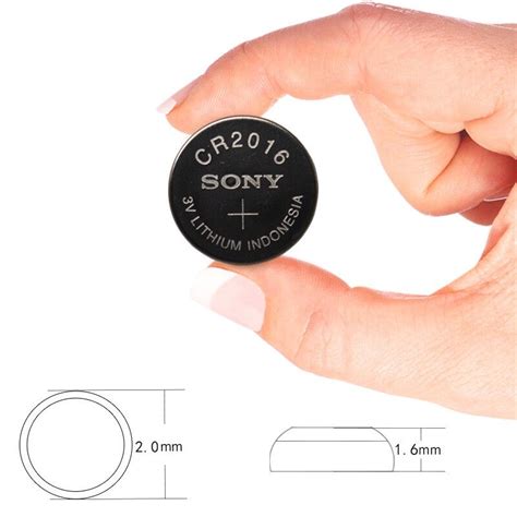 ส่งฟรี ของแท้ CR2016 ถ่านกระดุม Sony รุ่น CR2016 3V Lithium Battery ...