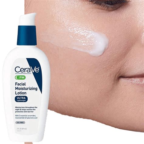 CeraVe PM Facial Moisturizing Ultra Lightweight Lotion 89ml || The MallBD
