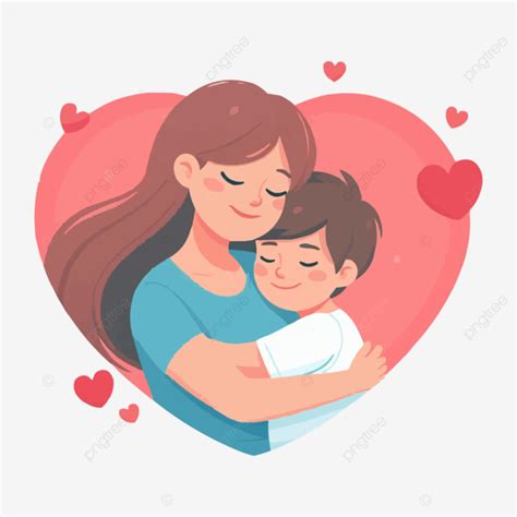 Madre Abrazando A Su Hijo PNG ,dibujos Madre, Día De La Madre, Hijo PNG ...