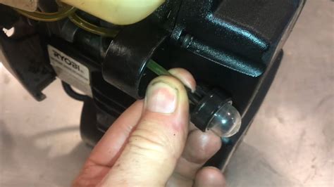replace PRIMER BULB “ryobi gas trimmer” homelite air purge pump valve two cycle engine - YouTube