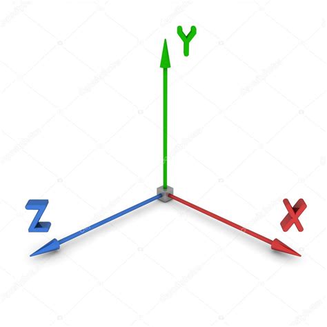 Sistema de coordenadas espaciais 3D XYZ — Fotografias de Stock © PixBox ...