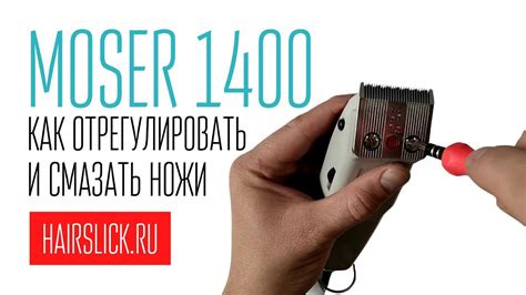 Как отрегулировать и смазать ножи на MOSER-1400. - YouTube