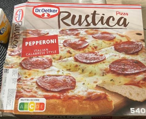 пицца Rustica пепперони Dr.Oetker - калорийность, пищевая ценность ⋙ ...