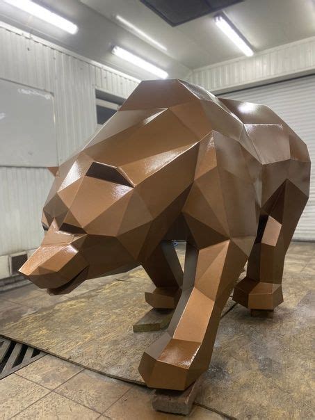 Полигональные фигуры из металла. Polygonal.metal | Скульптура, Металл ...