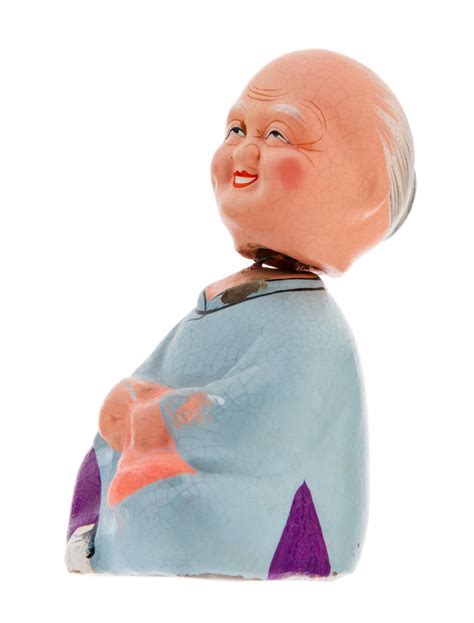 Парные китайские болванчики, керамика, роспись, Китай, 1960-1970 гг ...