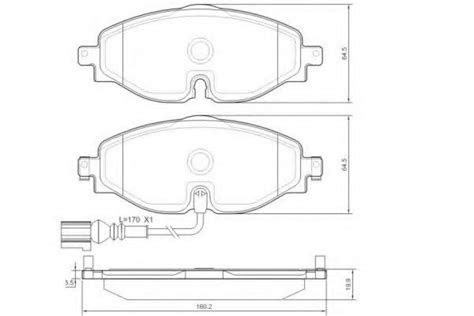 8V0698151B,VW 8V0698151B Brake Pad Set, disc brake for VW
