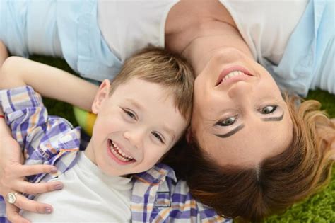 Premium Photo | Young woman with son