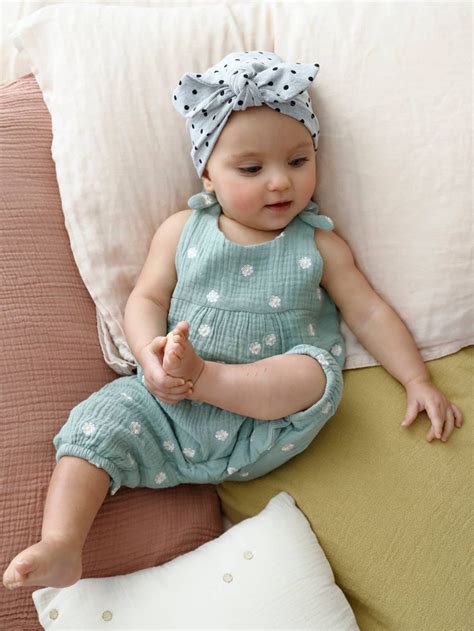Baby Strampler, bedruckter Baumwollmusselin von Vertbaudet in graugrün ...