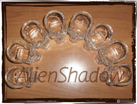 Стопки TinyDeal Cool Crystal Skull Heads Glass Food Safe Drinking Ware ...