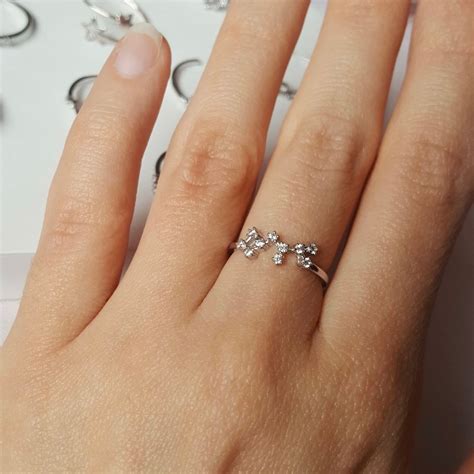 Серебро 925: кольцо с созвездием Стрельца. Зодиак Стрелец украшение ...