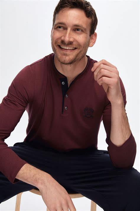 Ds Damat Regular Fit Bordo Pijama Takimi - 8683578018886 | D’S Damat