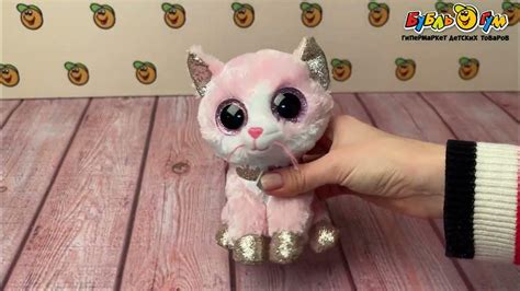 Игрушка мягкая Кошка Амая розовая 15см - YouTube