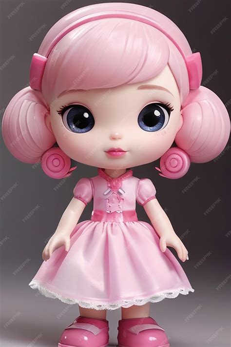 Premium Photo | Pink Toy Doll Cartoon Character