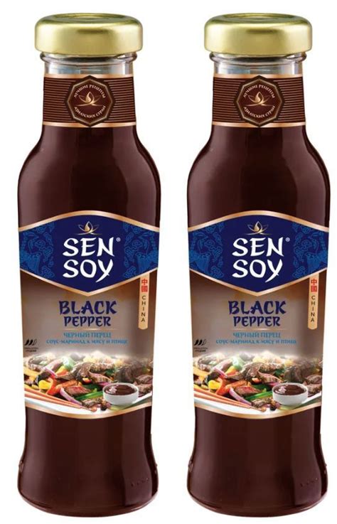 Sen Soy Premium Black Pepper соус-маринад из четырех видов чёрного ...