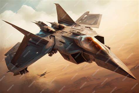 Premium Photo | F22 raptor in flight with vapor clouds illustration of ...