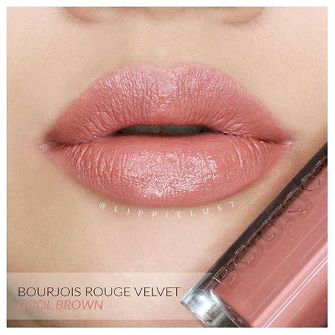 Bourjois Rouge Velvet Edition No.17: Cool Brown Lipstick Swatches ...