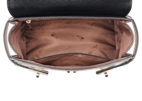 Женская сумка черная светло-золотая кожаная Foxer, Fashion Flap | BAGS ...