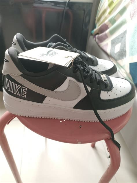 Nike AF 1 Black n White, Fesyen Pria, Sepatu , Sneakers di Carousell