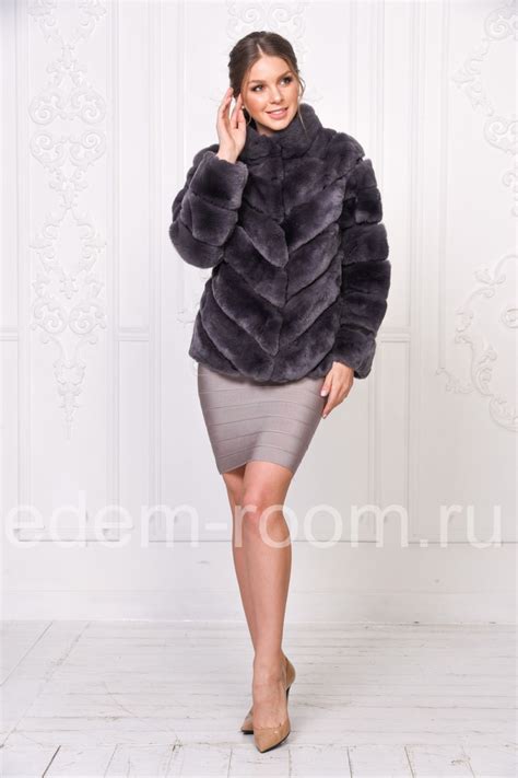 Заказать Короткую шубу из кролику рекс в Москве | Артикул: A-11730-65-GR