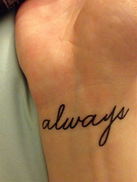Тату - надпись always (49 фото)