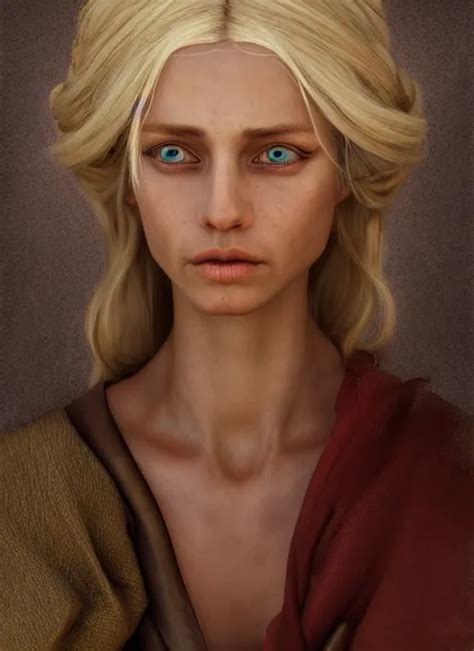 happy blonde peasant woman, fantasy, medieval, vivid | Stable Diffusion ...
