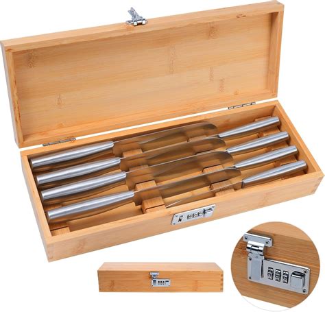 Amazon.com: Biobasedon Knife Box - Bamboo Kitchen Safe Lock Box, Child ...
