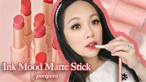 Peripera Ink Mood Matte Stick Review and Swatches - YouTube