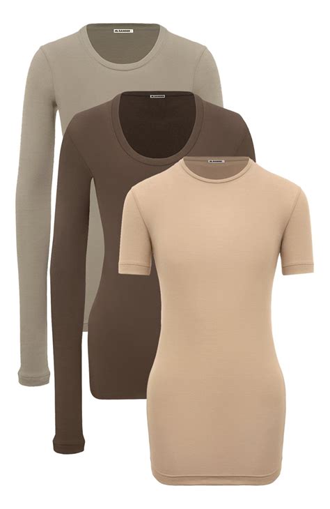 Женская разноцветная комплект футболок JIL SANDER купить в интернет ...