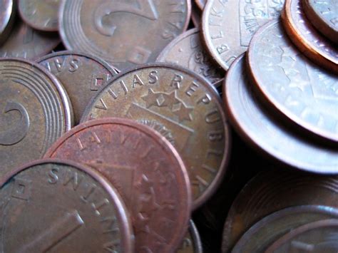 Latvian money | Latvian coins called "santīms" with digital … | Flickr