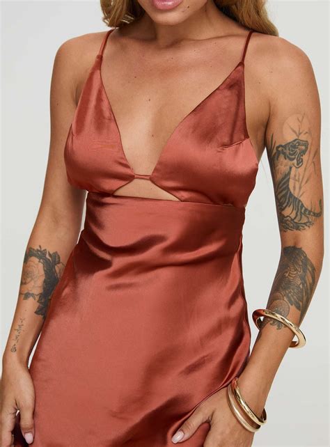Alexo Mini Dress Rust | Princess Polly USA