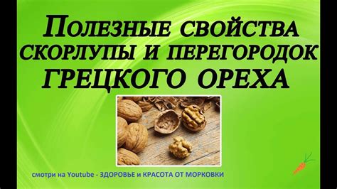 Удивительные свойства скорлупы грецкого ореха и способы ее применения ...