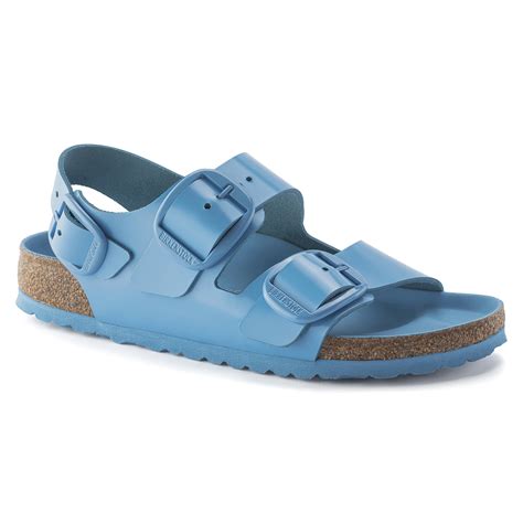 Milano Big Buckle Natural Leather Patent High Shine Sky Blue | BIRKENSTOCK