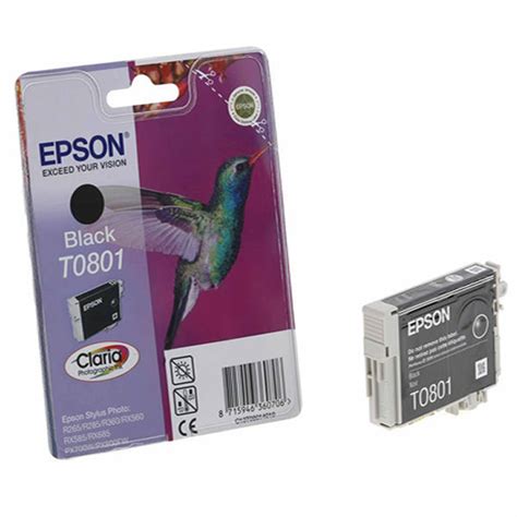 Epson T0801 Black Inkjet Cartridge C13T08014011 / T0801